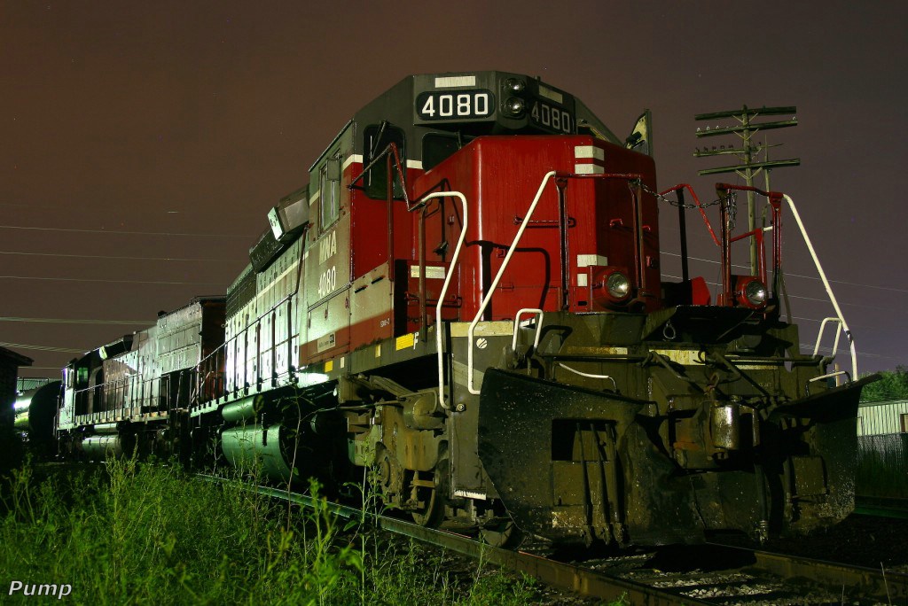 Tied Down Northbound MNA Manifest Train Locomotives